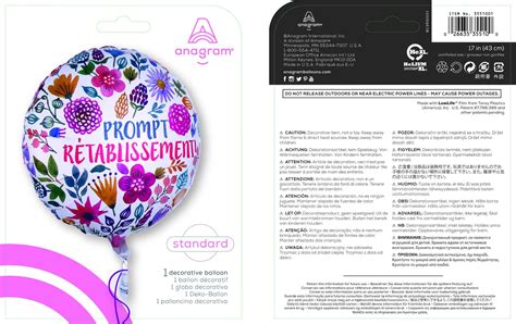 Ballon En Aluminium Satiné Rond Français Prompt Rétablissement
