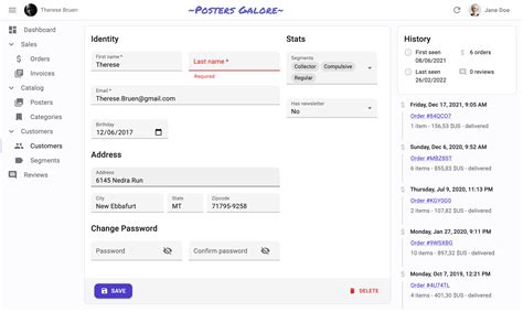 react admin the creation and edition pages