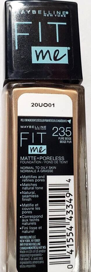 Maybelline New York Fit Me Normal To Oily Skin Foundation 235 Pure