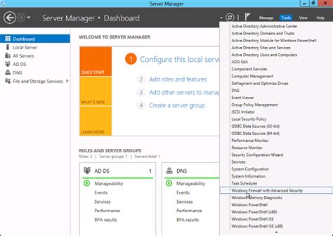 windows server 2012 windows firewall in windows server