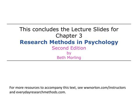 Ppt Research Methods In Psychology Second Edition Powerpoint