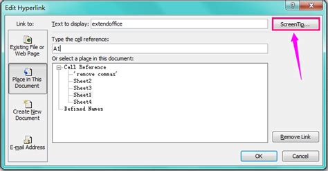 how to hide hyperlink addresses in excel