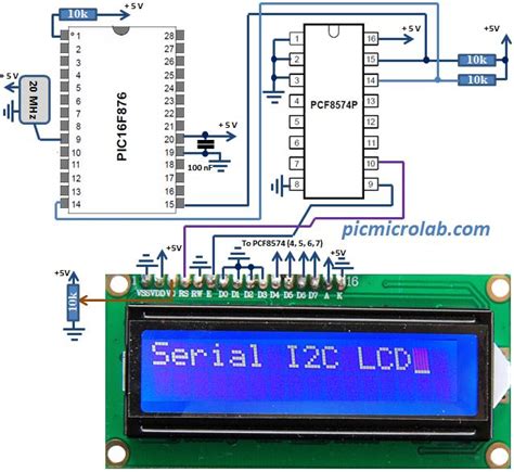 serial lcd interface i2c microcontroller based projects