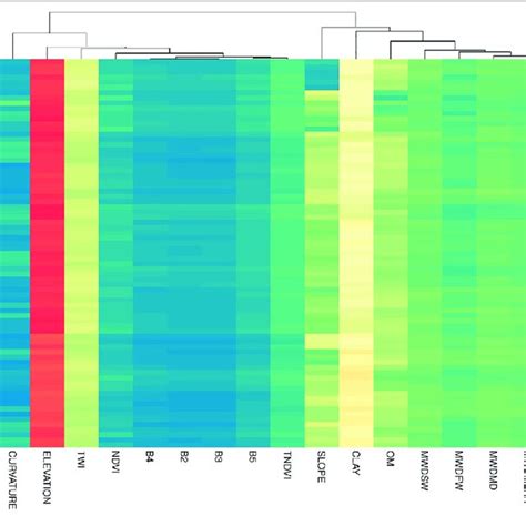 Two Dimensional Clustered Heatmap Based On The Correlation Matrix Of