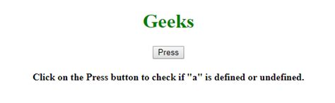 javascript undefined property geeksforgeeks