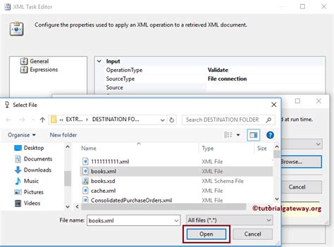 validate xml file using ssis xml task
