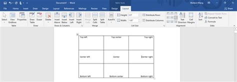 how to make a decision table in word