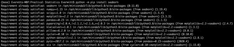 python modulenotfounderror no module named seaborn in