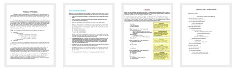Formal Outline Template 10 Formats And Examples Dotxes