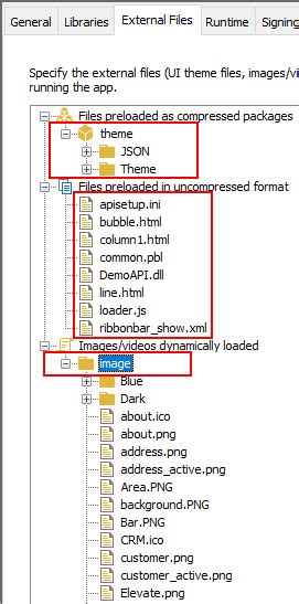 configuring the external files tab powerserver 2021 help