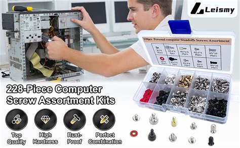 Leismy 228pcs Pc Computer Screws Computer Screws Standoffs Set