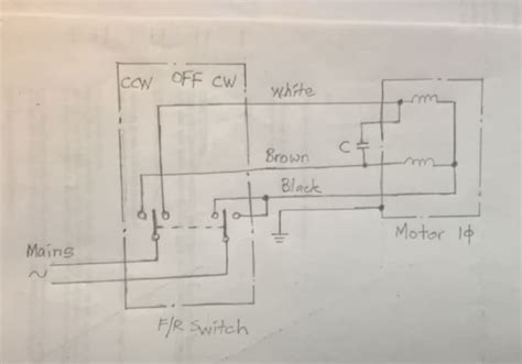 Single Phase Motor Reversing Switch Diagram