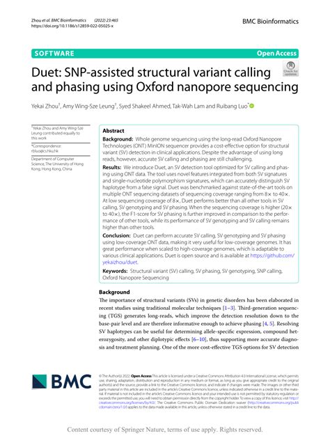 Pdf Duet Snp Assisted Structural Variant Calling And Phasing Using