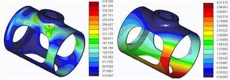 Fem Analysis Result As Stress In Mpa Left And Displacement In Mm