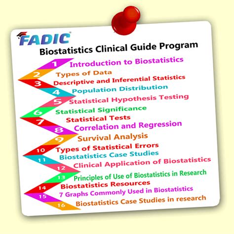 Biostatistics Fadic Clinical Guide Course In Research