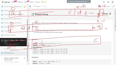 Rotate Array Leetcode Problem 15th October Leetcoding Challenge