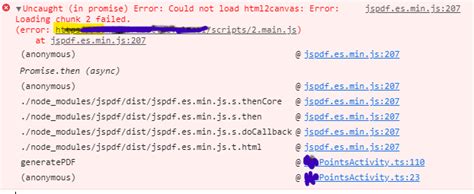 dompurify error could not load dompurify chunkloaderror loading