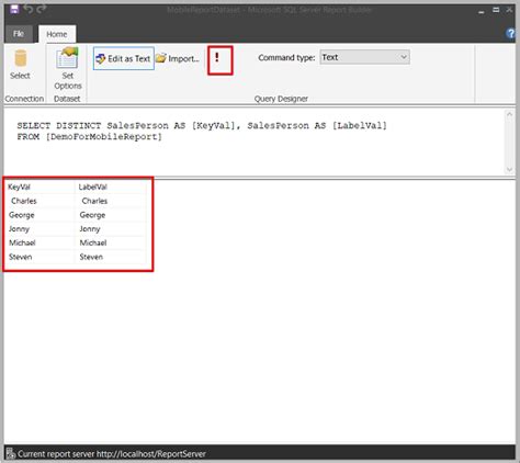 how to add parameters to ssrs mobile reports