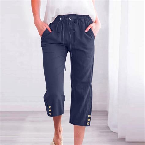Wycnly Clearance Deals Capris For Women Womens Plus Size Capri Pants