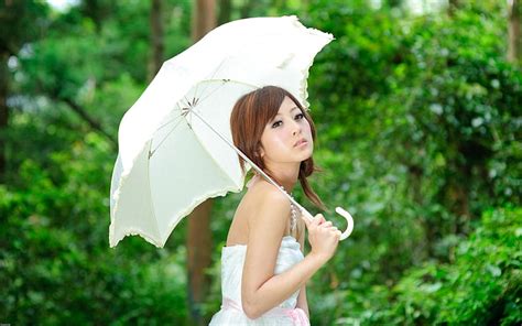 Mujeres Plantas Asiáticas Sombrillas Mikako Zhang Kaijie Art Umbrella