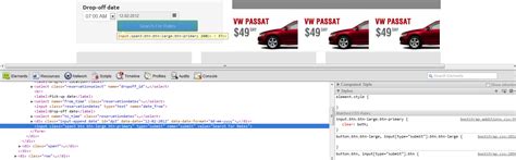 css how separate stuck input box and submit button from