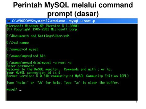 cara import database mysql melalui command prompt how to import export