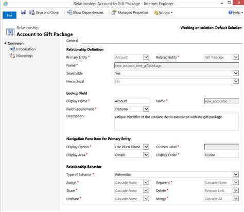 create 1 n one to many or n 1 many to one relationships in dynamics
