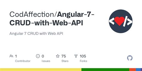 github codaffection angular 7 crud with web api angular 7 crud with