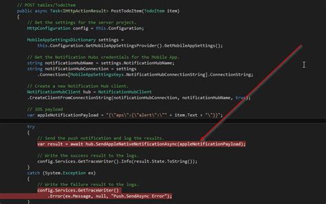 how to debug a test send in azure