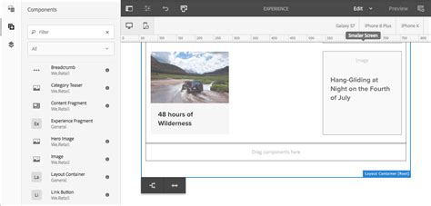 responsive layout adobe experience manager