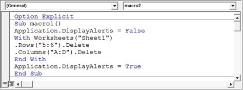 delete rows and columns using vba in microsoft excel