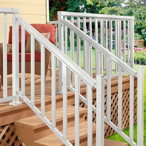 Peak Aluminum Railing 6 Ft White Aluminum Deck Railing Stair Hand And