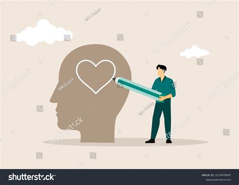 Healthy Mentality Selfcare Illustration Set Happy Stock Vector Royalty