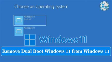 How To Remove Dual Boot Windows 11 From Windows 11 Youtube