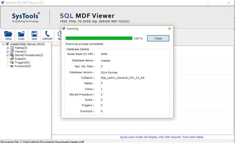 mdf file viewer tool to open and view mdf file without sql server