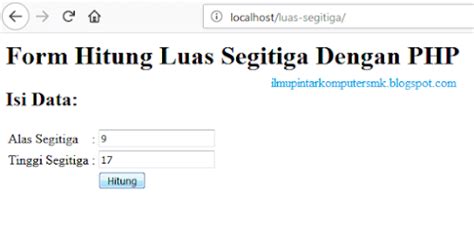 cara menghitung luas segitiga menggunakan php ~ informasi