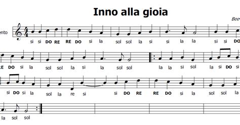 Musica E Spartiti Gratis Per Flauto Dolce Inno Alla Gioia Di Beethoven