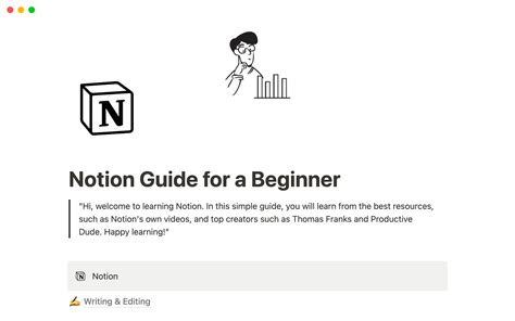 notion guide for a beginner notion vorlage