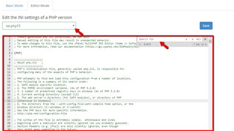 using the multiphp ini editor feature in whm hostarmada