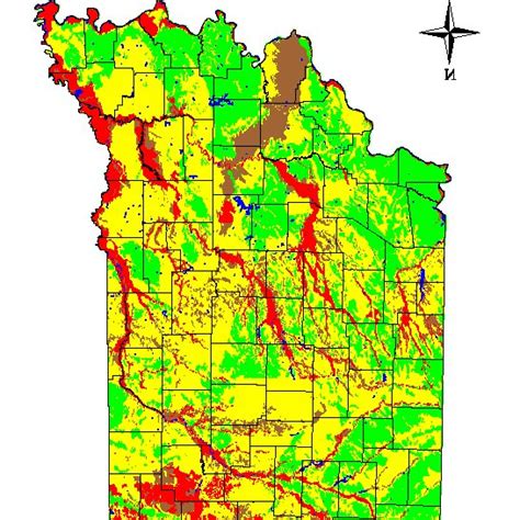 Drastic Groundwater Vulnerability Map Of Indiana Usa Developed By