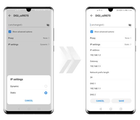 How To Set A Static Ip Address For The Wi Fi Connection Huawei