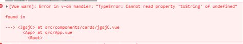 vue warn error in v on handler typeerror cannot read property hot sex