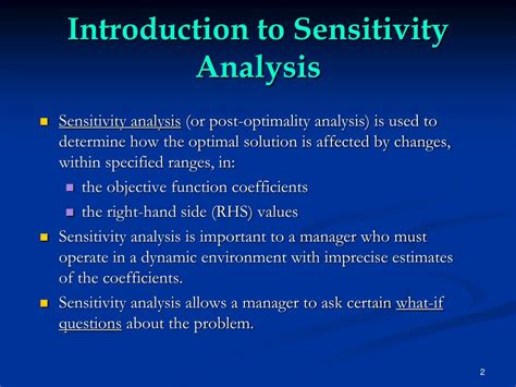 Ppt Sensitivity Analysis Powerpoint Presentation Free Download Id