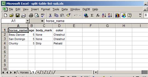 split a table list into sub tables excel tips and add ins