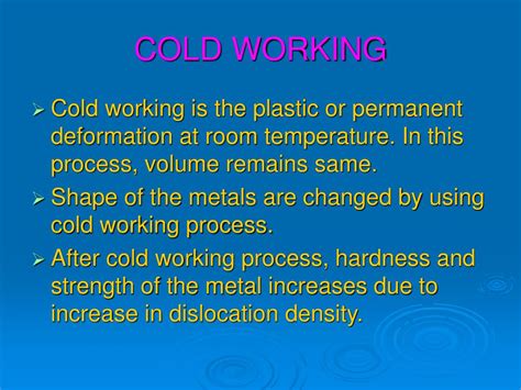 Ppt Cold Working Powerpoint Presentation Free Download Id 5573132