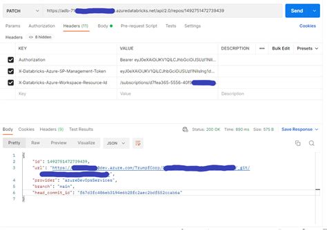 databricks api call fails on azure devops pipelines using python script