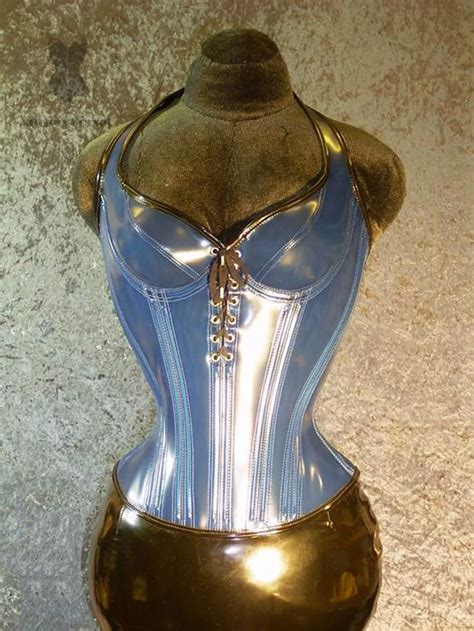Double Steel Boned Waist Trainer Corsets Synthetic Leather Steampunk