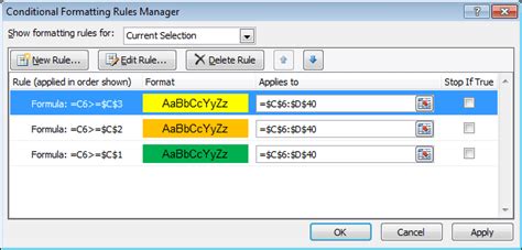 conditional formatting in excel 2007 and 2010 spreadsheets using