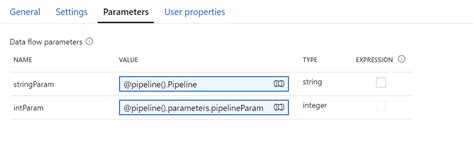 parameterizing mapping data flows azure data factory