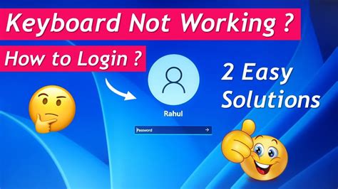 How To Fix Keyboard Not Working During Login On Windows 11 Youtube